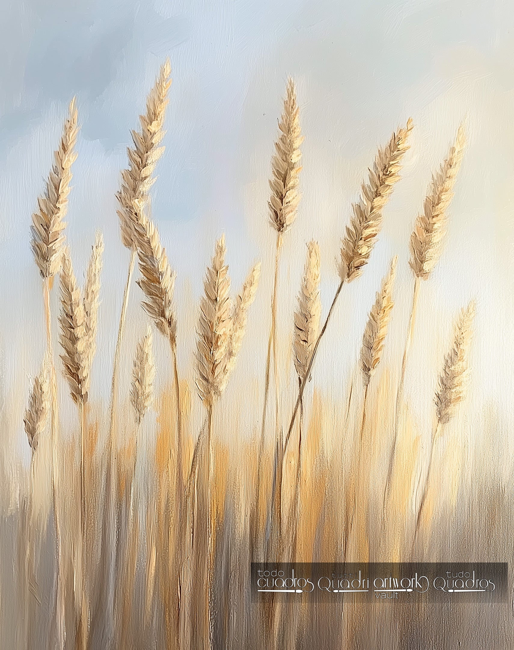 "Song of the Wheat," decorative oil painting for bedrooms