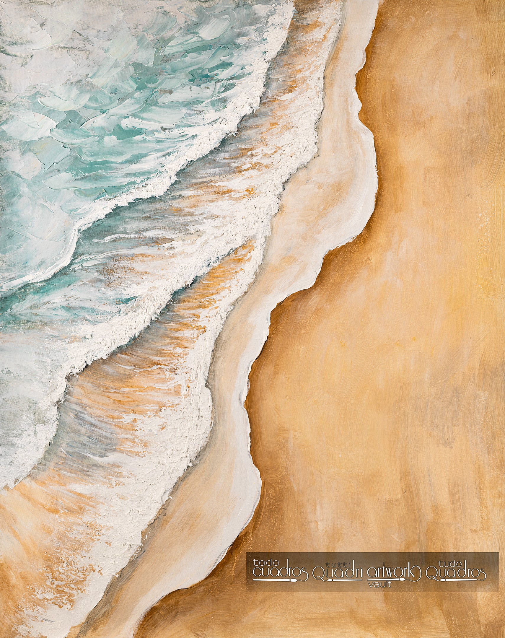 "Saline Trace," oil painting for living rooms in warm colors